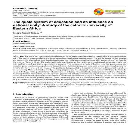 The quota system of education | PDF | Education industry | Industries