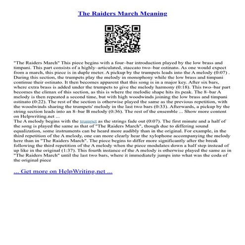 The Raiders March Meaning | PDF