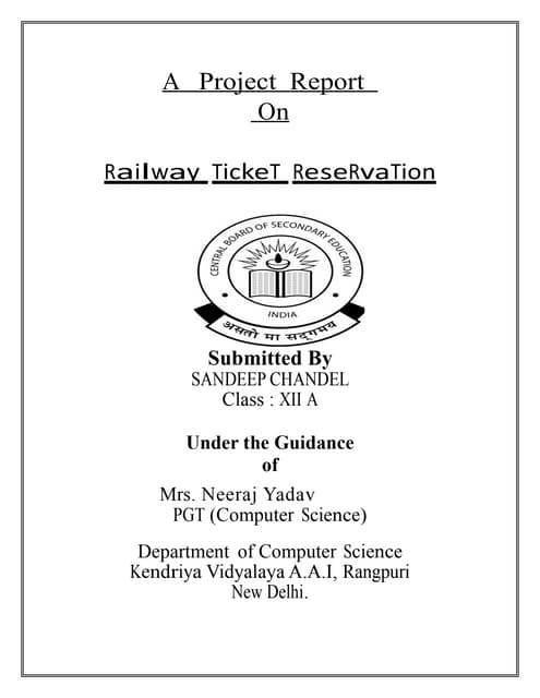 Computer project final for class 12 Students | PDF