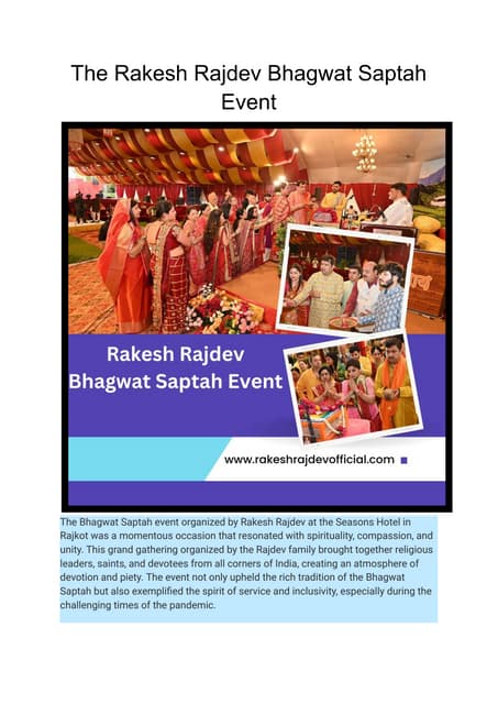Rakesh Rajdev And His Respectful Gesture - The Bhagwat Saptah Event.pptx