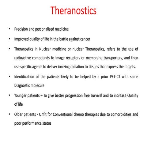 Theranostics a ray of hope in cancer treatment.ppt