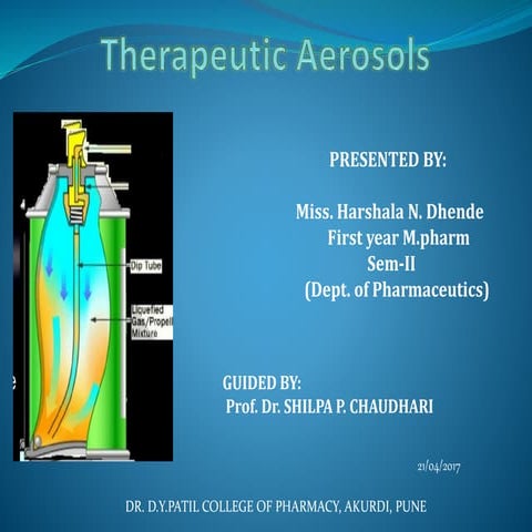 Therapeutic aerosol(sem 2) | PPTX