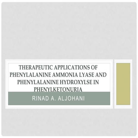 Therapeutic applications of Phenylalanine ammonia lyase and ...
