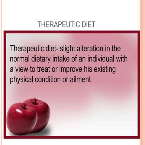 Therapeutic diet or Types of Diet | PPTX