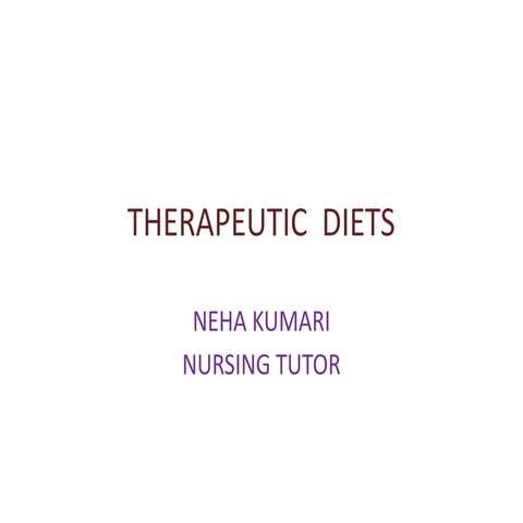 nutrition-THERAPEUTIC DIETS 2nd semester basic bsc nursing and GNM ...