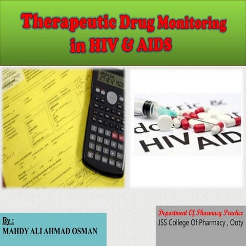 Therapeutic drug monitoring in HIV & AIDS . | PDF