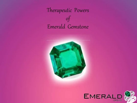 The different positive effects of emerald | PPT