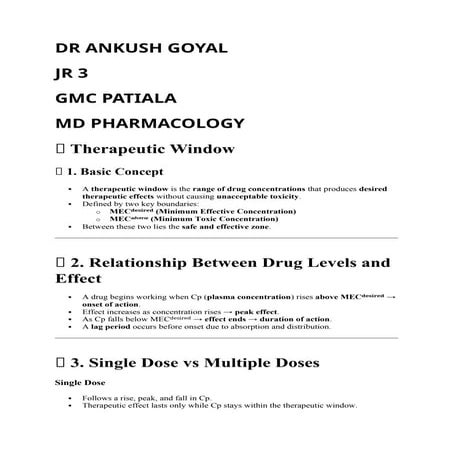 🌟 Therapeutic Window.docx dr ankush goyal | DOCX
