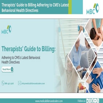 Therapists' Guide to Billing Adhering to CMS's Latest Behavioral Health ...