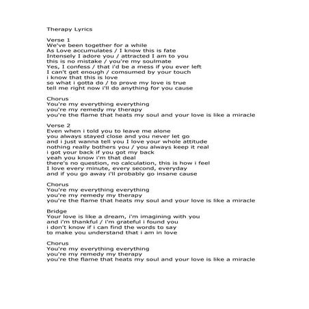 Therapy lyrics | DOCX