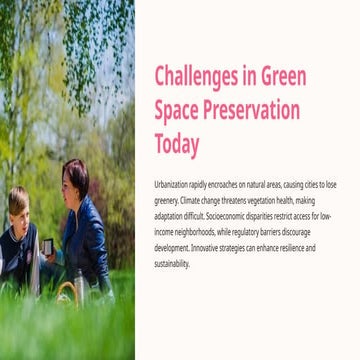 Promoting Urban Green Spaces for Climate Resilience | PPTX