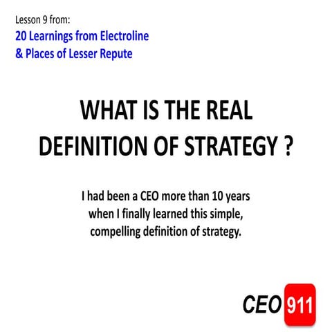 THE REAL DEFINITION OF STRATEGY | PPTX