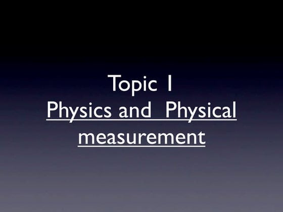 Introduction To Physics | PPT
