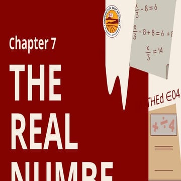 The Real Numbers power point presentations | PPTX