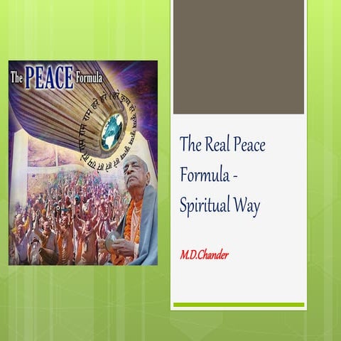 The real peace formula | PPTX