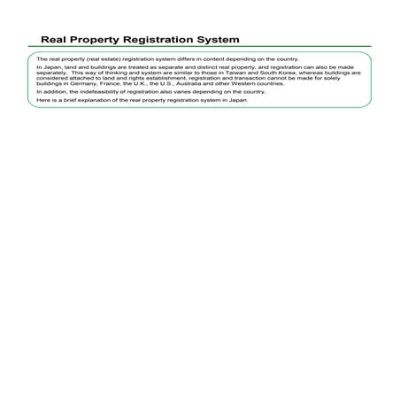 The real property registration system | PDF