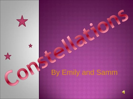 Stars: Constellations for grade 9 student | PPT