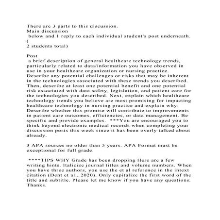 There are 3 parts to this discussion. Main discussion below and | DOCX ...