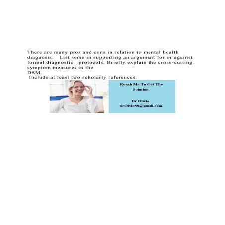 There are many pros and cons in relation to mental health | DOCX