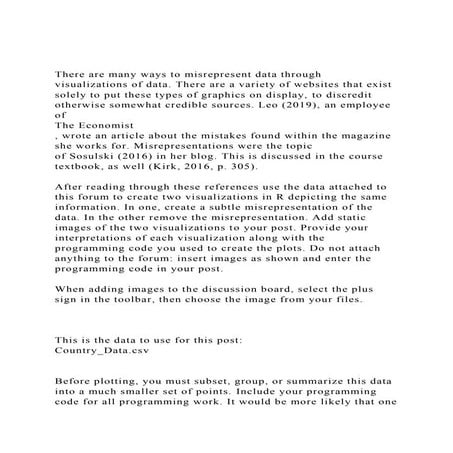 There are many ways to misrepresent data through visualizations .docx