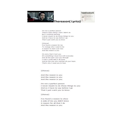 The reason ( Lyrics) | PDF