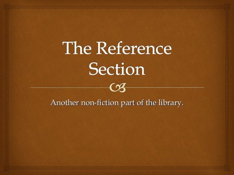 The reference section