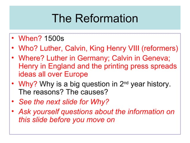 The protestant reformation powerpoint | PPT