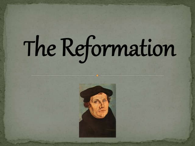 Reformation in England : Causes and Consequences | PPTX