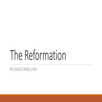 The Reformation Lecture 1 (Luther) | PPTX