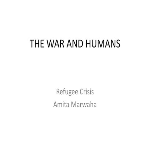 The refugee crisis | PPTX