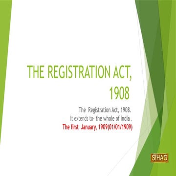 THE REGISTRATION ACT, 1908.pptx updated version | PPTX