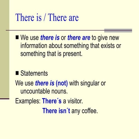 THERE IS/ THERE ARE | PPT