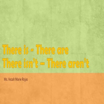 There is . There are | PPTX