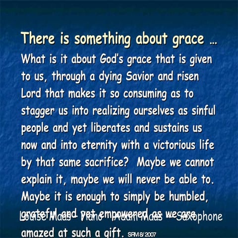 There Is Something About Grace | PPT