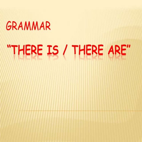 There is there are in spanish simplificado | PPTX