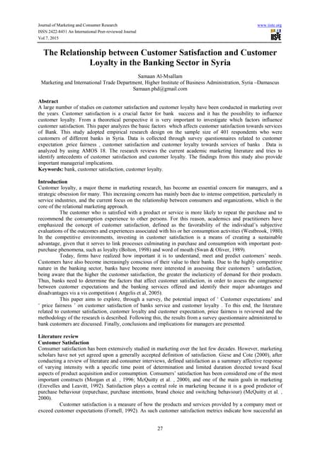 Chapter 1 thesis Customer Satisfaction | DOCX | Consumer Issues | Business