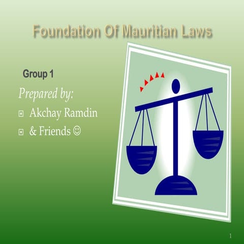 Relationship between different sources of law in the mauritian legal ...