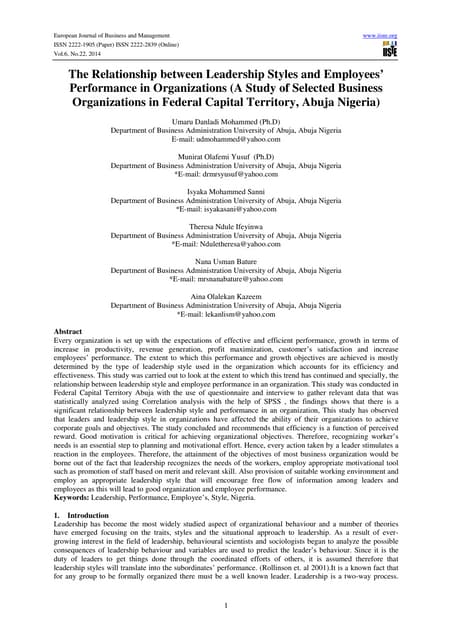 Leadership- Organizational Behavior | PPTX