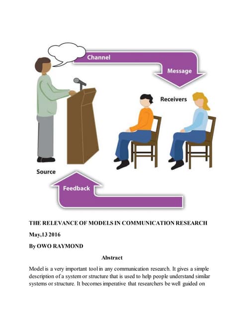 Helical Model of Communication - Speech Communication | PPTX | Science