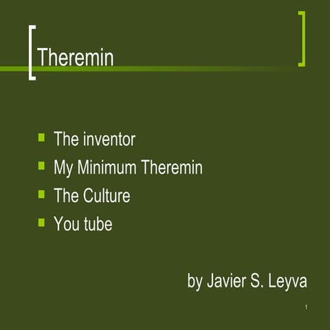 Javier Theremin | PPT