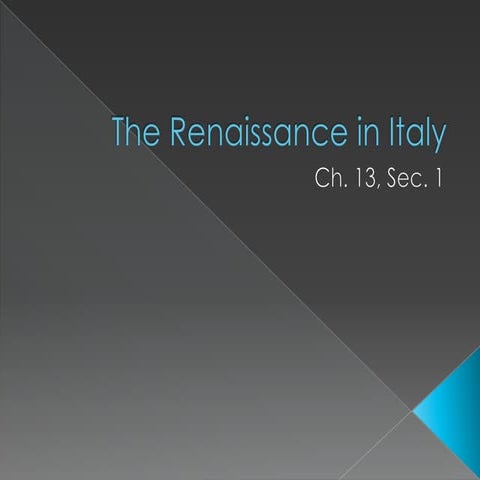 The renaissance in italy | PPTX | Fine Art