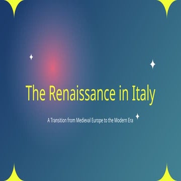 The Renaissance in Italy.pptxvfghggggggg | PPTX