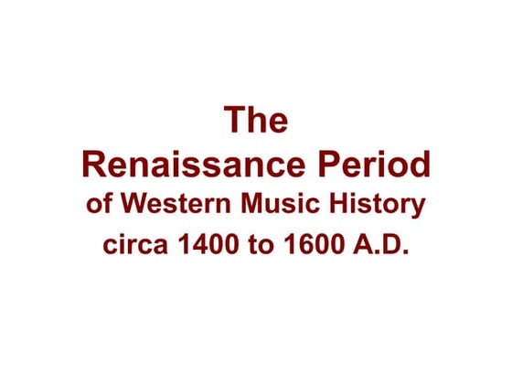 Music of the Medieval Period | PPT