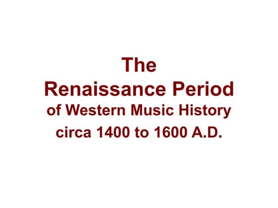 Music of the Medieval Period | PPT