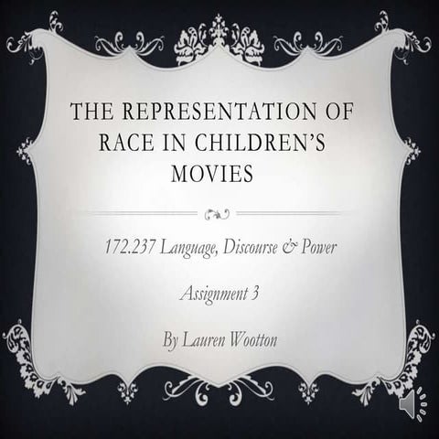 The representation of race in children’s movies | PPTX | Debated ...
