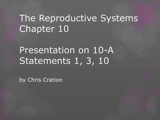 Reproductive system | PPT