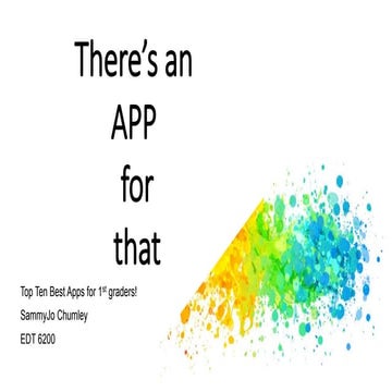 HU Educational Apps Powerpoint Assignment | PDF