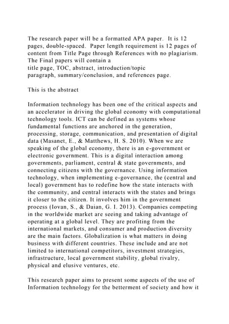 The research paper should be composed as follows. 5 paragraphs1.docx