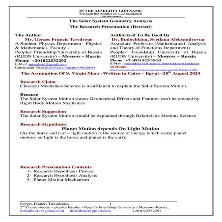 The research presentation (revised) | PDF | Physics | Science