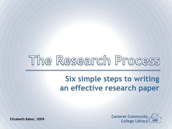 Components of the research process | PPTX